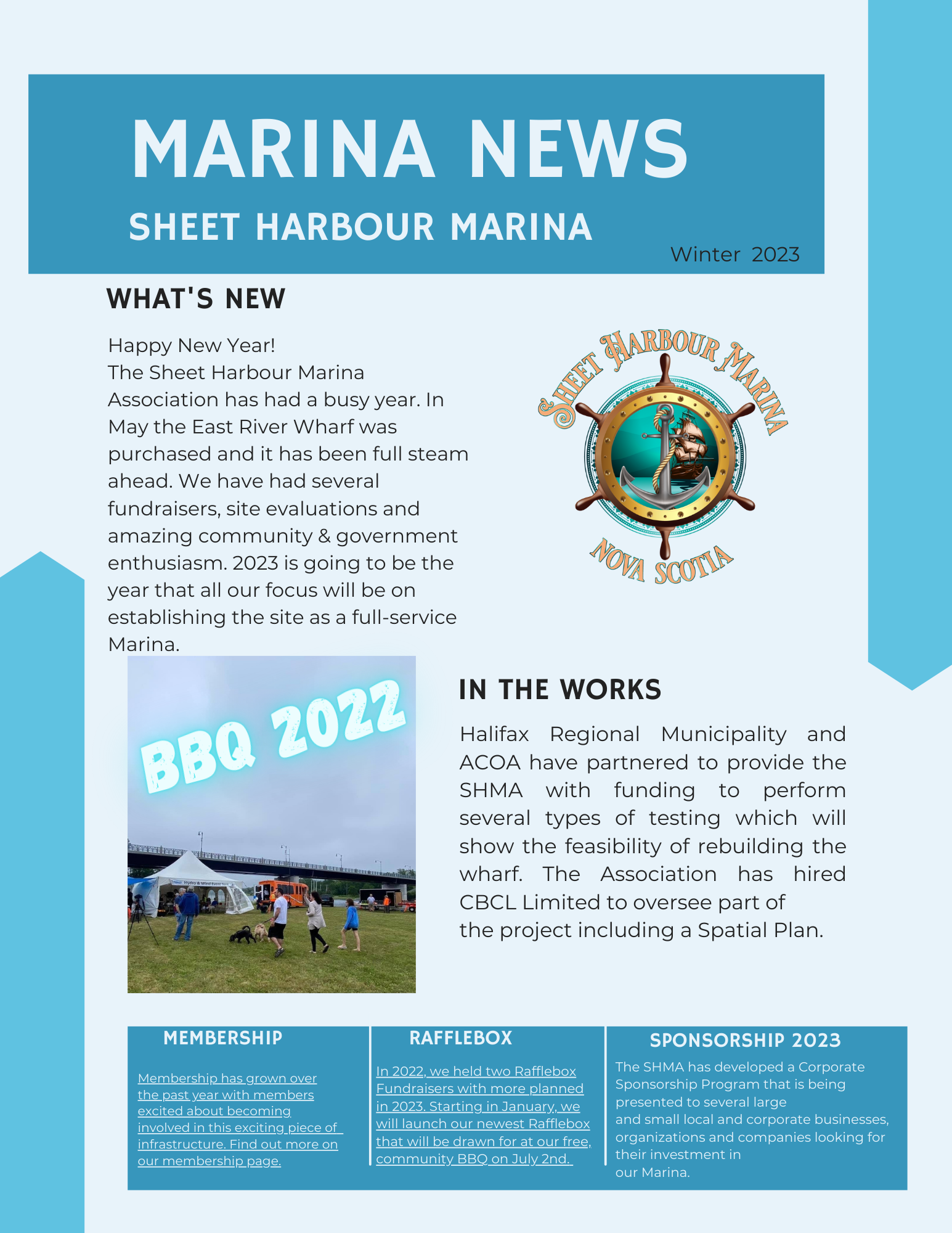 Winter 2023 Newsletter - Sheet Harbour Marina